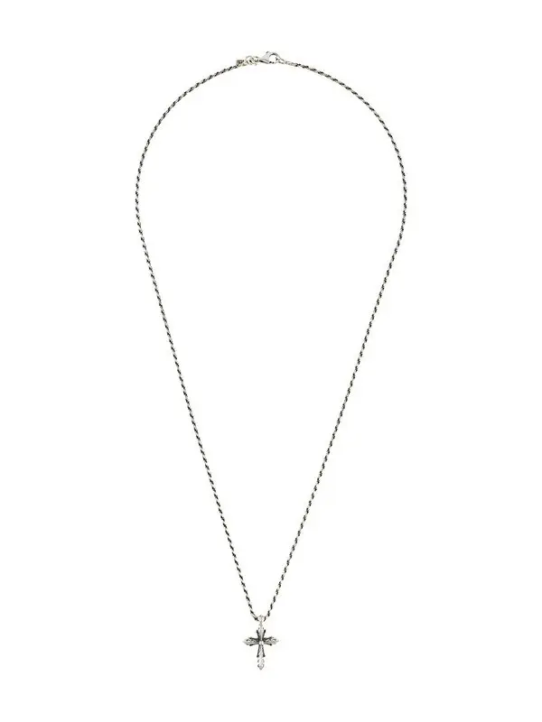 Emanuele Bicocchi Cross Pendant Necklace - Silver