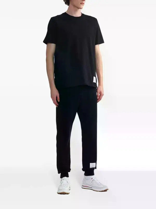 Thom Browne Stripe-detail Cotton T-shirt - Blue