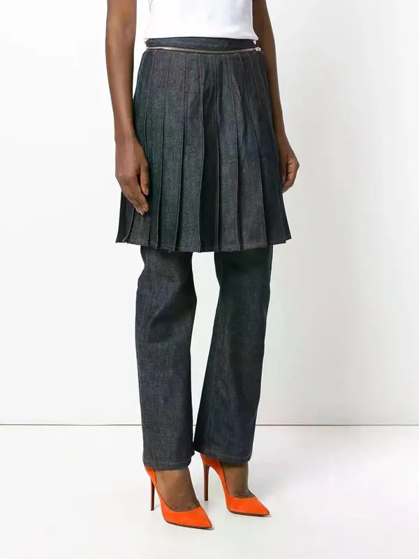 JEAN PAUL GAULTIER Denim Trousers With Overlayed Skirt