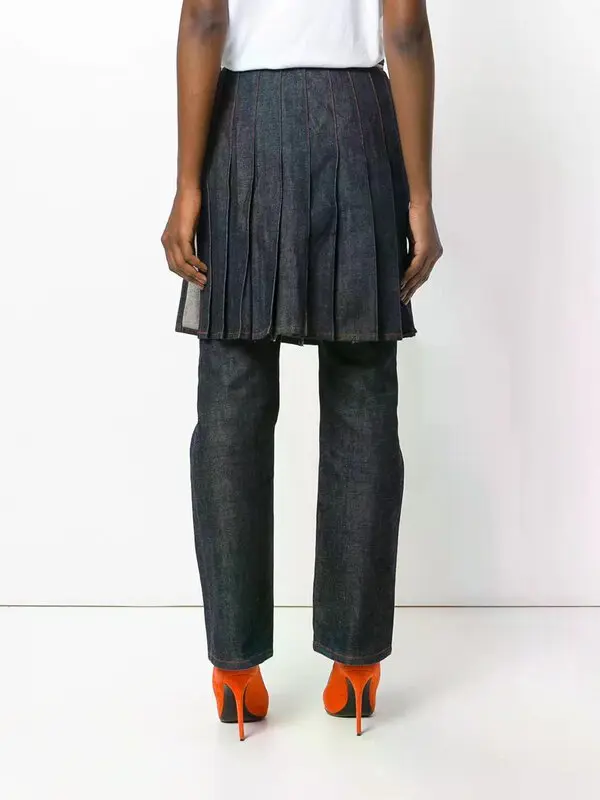 JEAN PAUL GAULTIER Denim Trousers With Overlayed Skirt