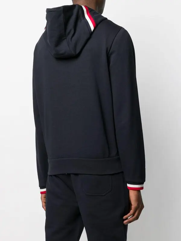 Moncler Striped-trim Zipped Hoodie