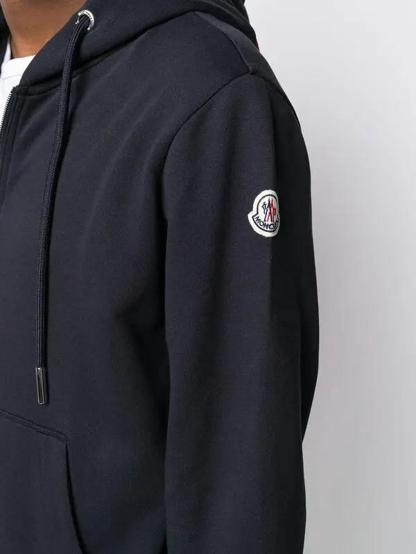 Moncler Striped-trim Zipped Hoodie