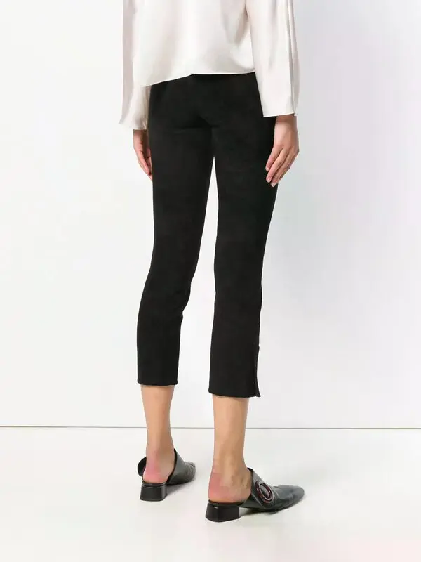Vince Leather Cropped Trousers