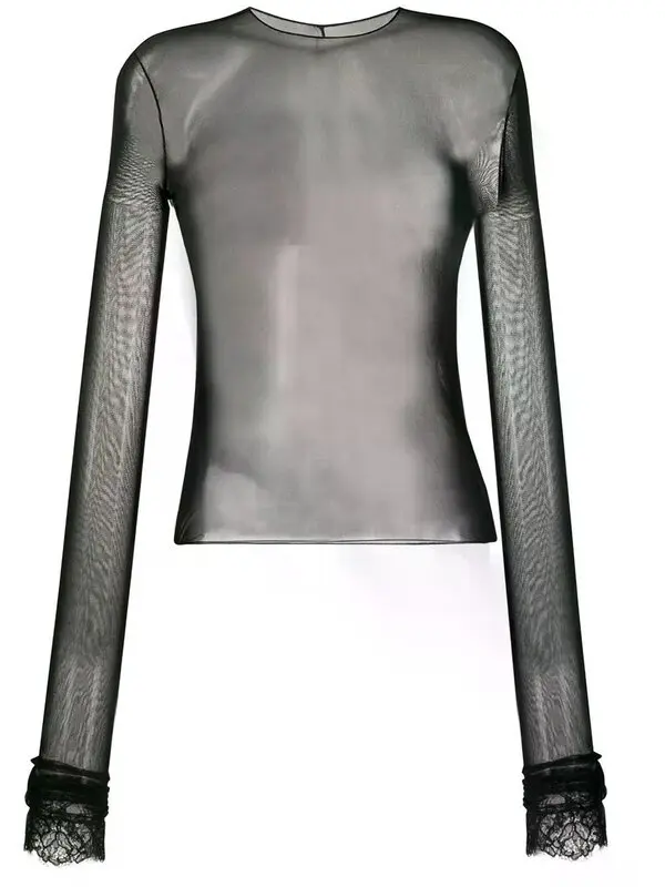 Philosophy Di Lorenzo Serafini Sheer Long-sleeved Top