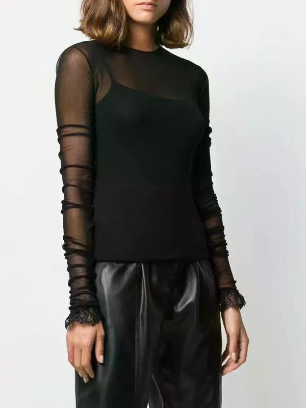 Philosophy Di Lorenzo Serafini Sheer Long-sleeved Top