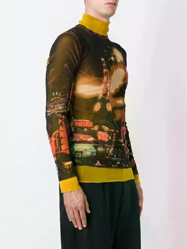 JEAN PAUL GAULTIER Paris Print Top