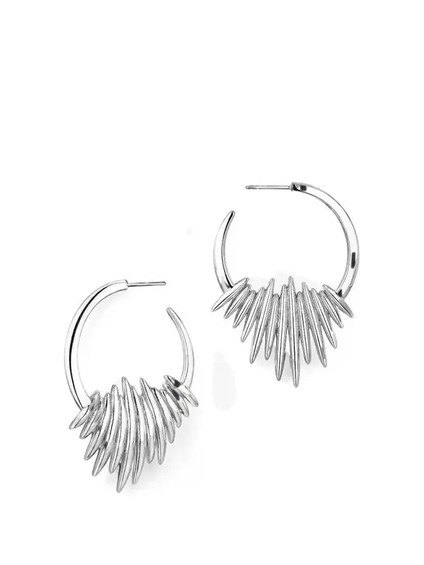 SHAUN LEANE Quill Hoop Earrings - Silver