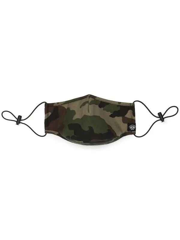 MOSTLY HEARD RARELY SEEN Camouflage Print Face Mask - Brown