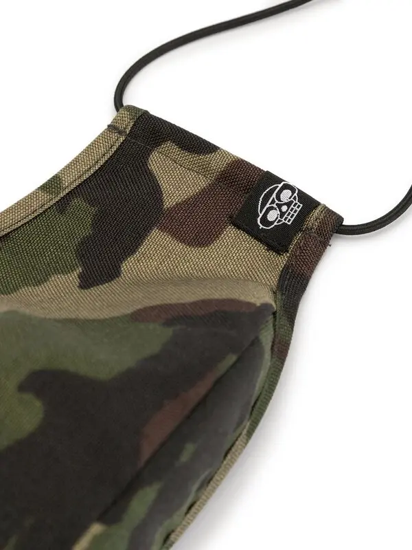 MOSTLY HEARD RARELY SEEN Camouflage Print Face Mask - Brown