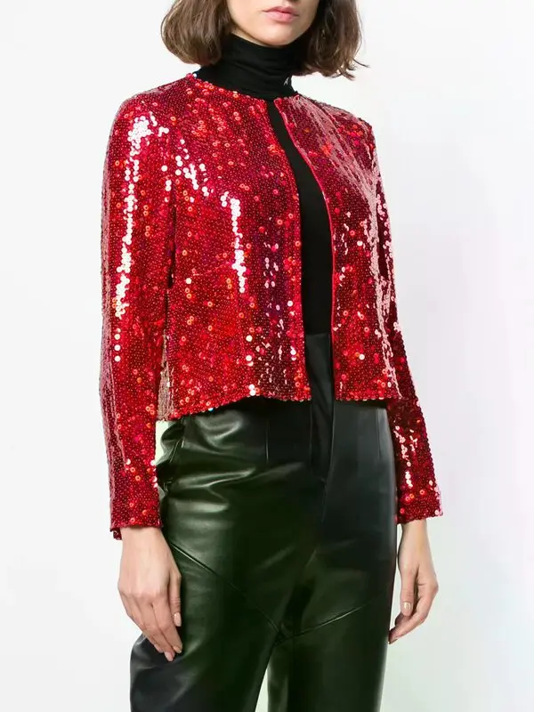 Comme Des Garçons 1999 Sequin Embellished Cropped Jacket