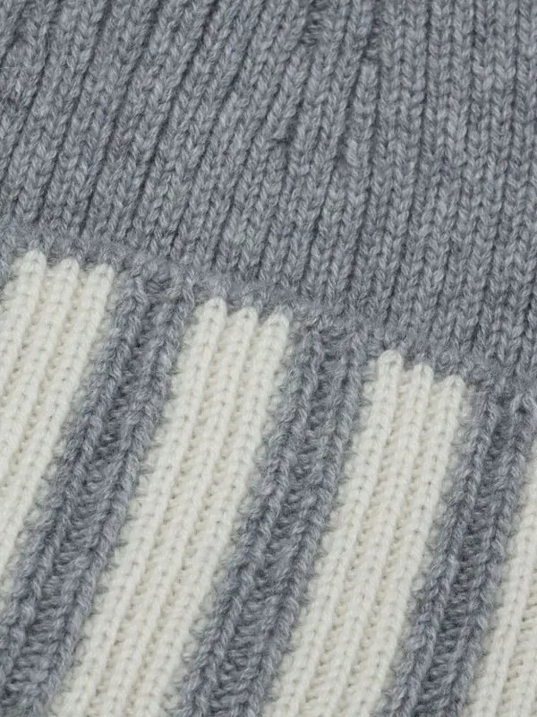 Thom Browne Cashmere Beanie - Grey