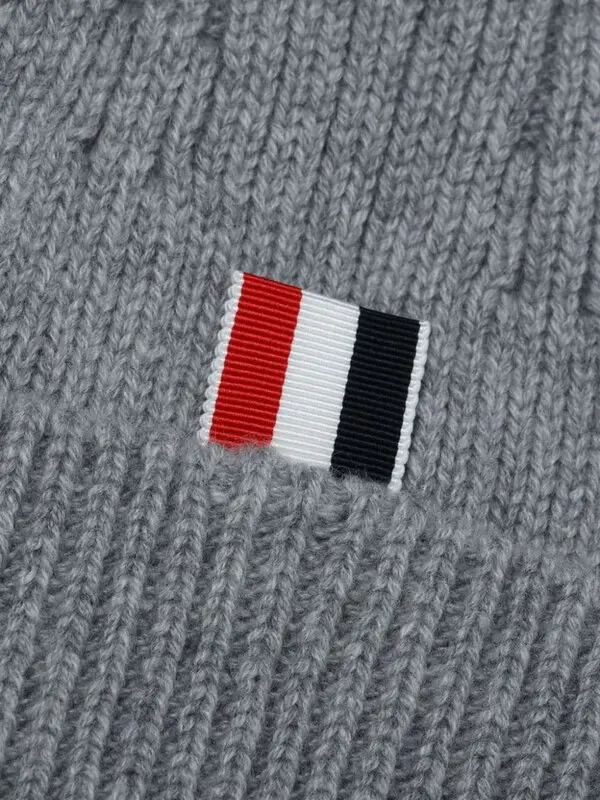 Thom Browne Cashmere Beanie - Grey