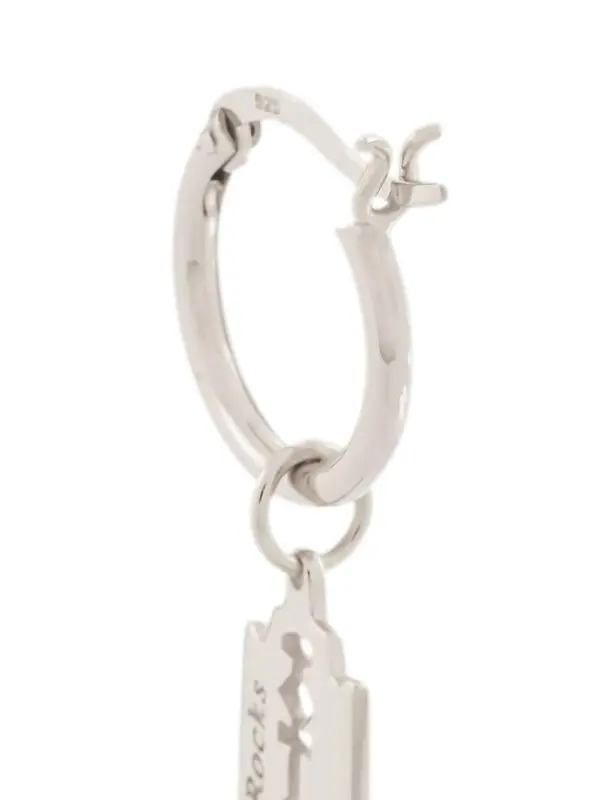 TRUE ROCKS Razor Hoop Earring - Silver