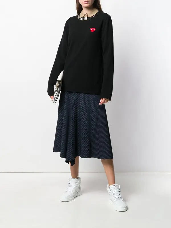 Play Comme Des Garcon Logo Patch Jumper