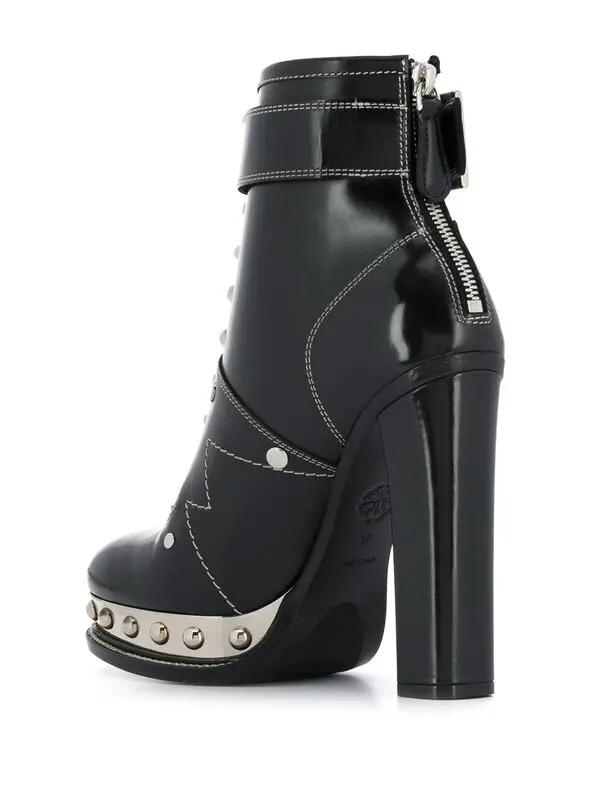 Alexander McQueen Studded Platform Ankle Boots