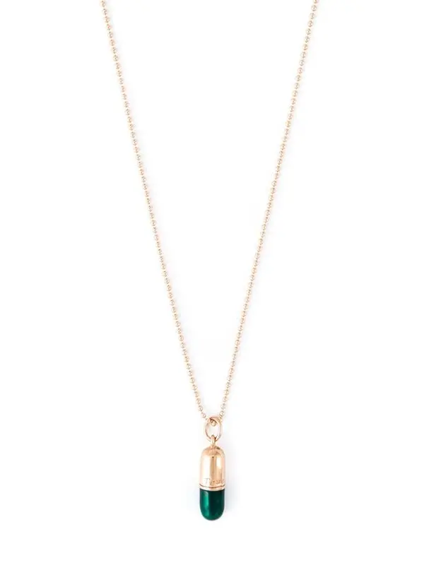TRUE ROCKS Small Pill Pendant Necklace - Metallic