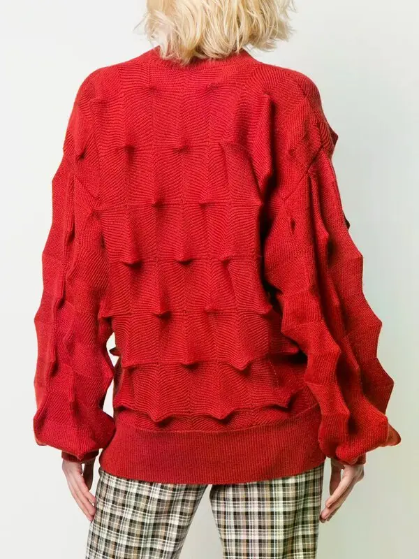 Issey Miyake Zigzag Structure Roll Neck Sweater