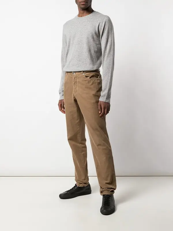 Vince Long-sleeve Fitted Sweater - Grey