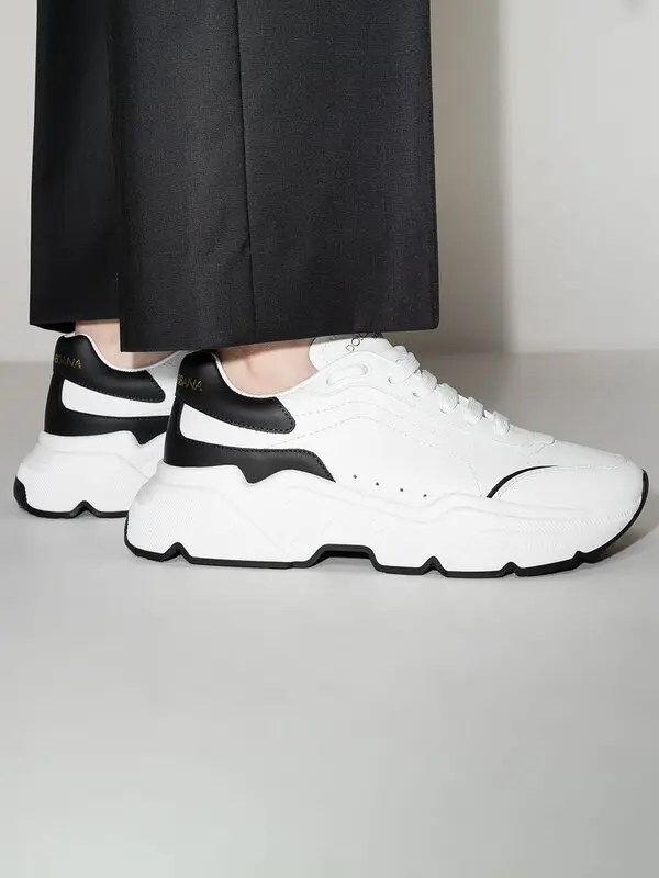 Dolce & Gabbana Daymaster Leather Sneakers - White