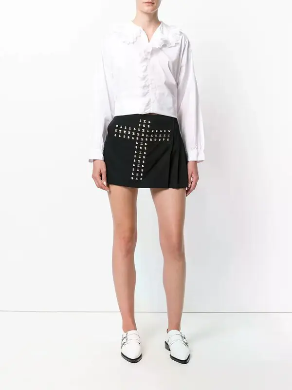 Comme Des Garçons Cross Stud Overlapping Shorts