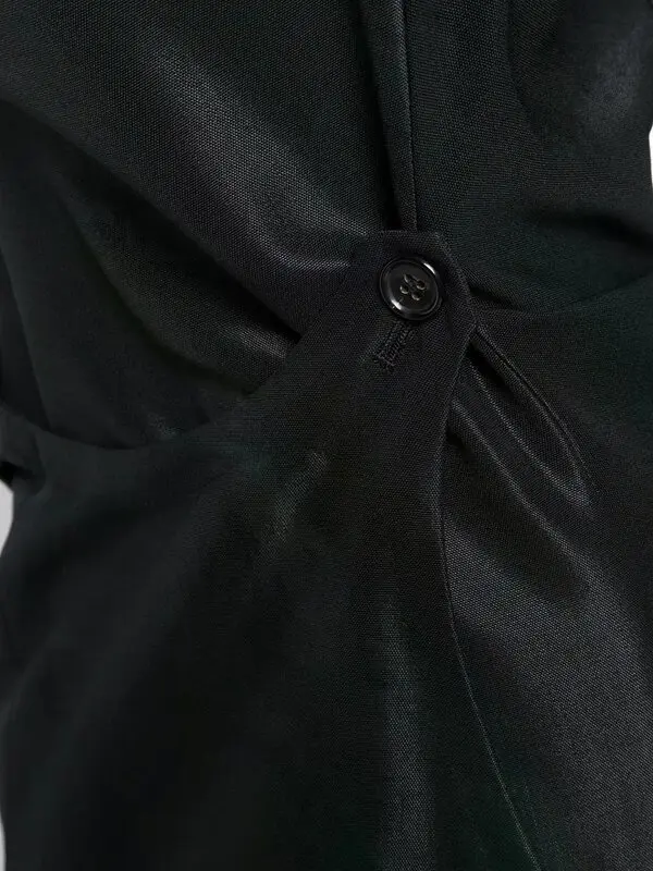 Comme Des Garçons 1995 Draped Wool Blend Midi Dress