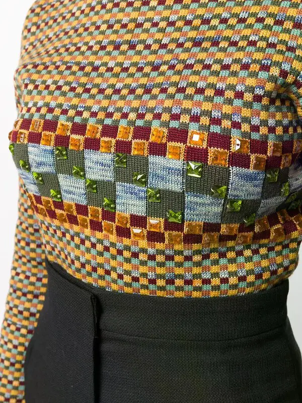 JEAN PAUL GAULTIER 1990's Gem Embroidered Jumper