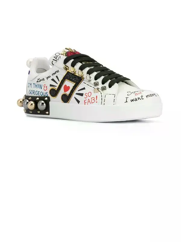Dolce & Gabbana Portofino Appliqué Sneakers