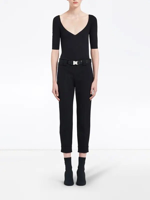 Prada Tailored Trousers With Zip Detail