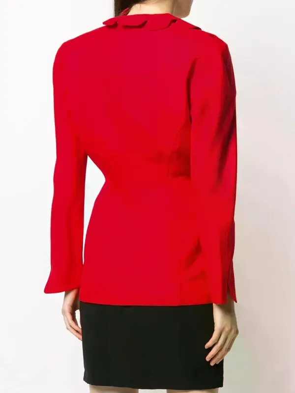 Thierry Mugler Scalloped Neck Wrap Jacket