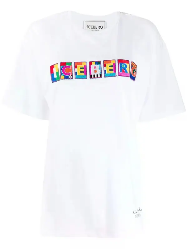 Iceberg Logo Embroidered T-shirt - White