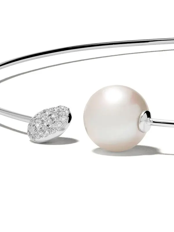 Yoko London 18kt White Gold Freshwater Pearl And Diamond Necklace
