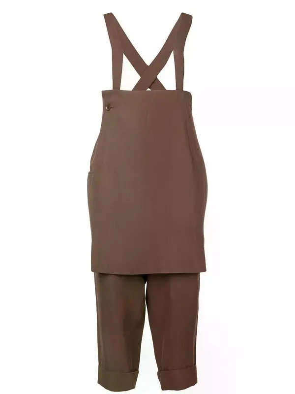 Yohji Yamamoto Salopette Trousers - Brown