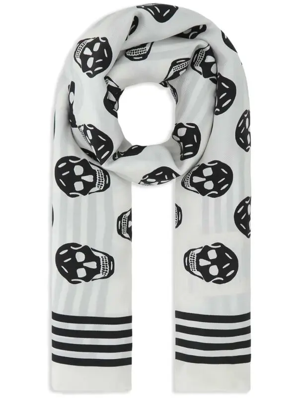 Alexander McQueen Skull-print Silk Scarf
