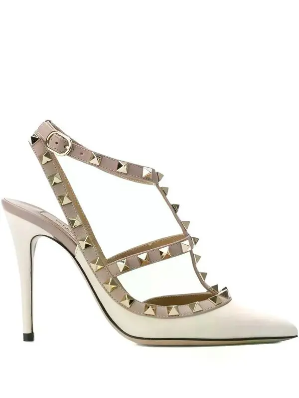 Valentino Garavani 95mm Rockstud Rolling Heeled Pumps