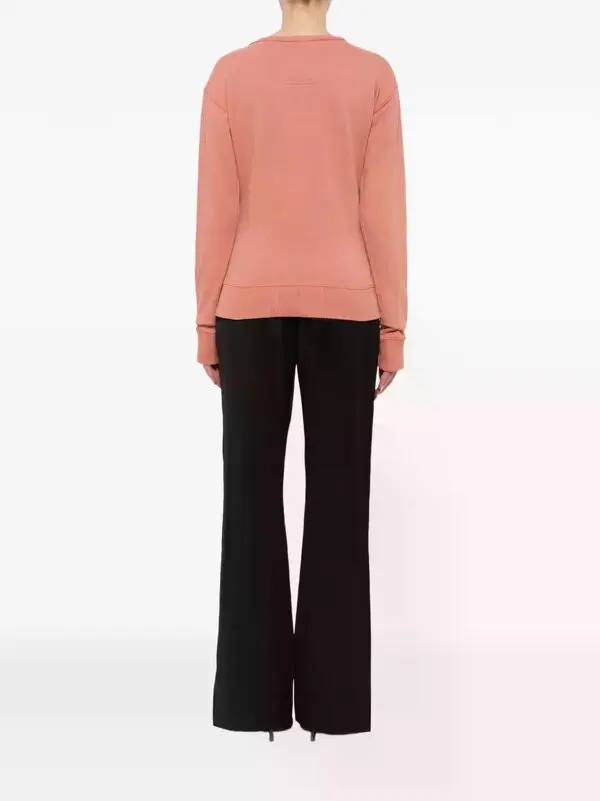 JW Anderson Logo-embroidered Cotton Sweatshirt - Pink