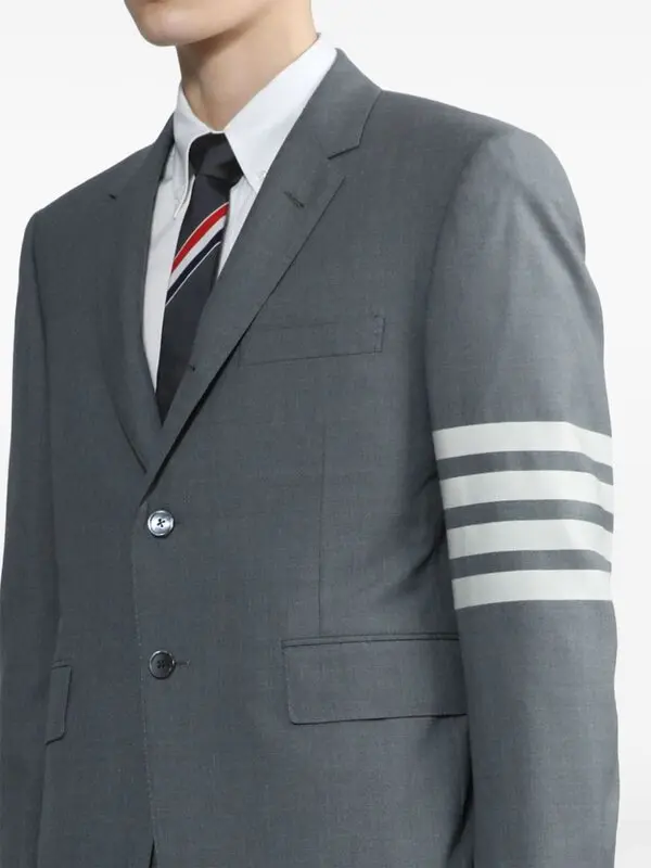 Thom Browne 4-bar Stripe Single-breasted Blazer - Grey