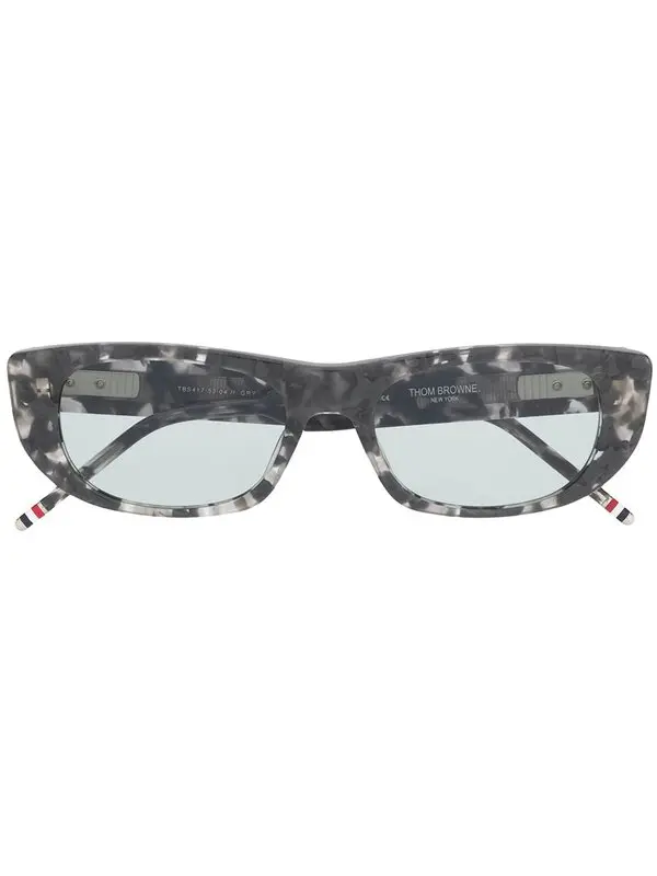 Thom Browne Tb417 Rectangular-frame Sunglasses - Grey