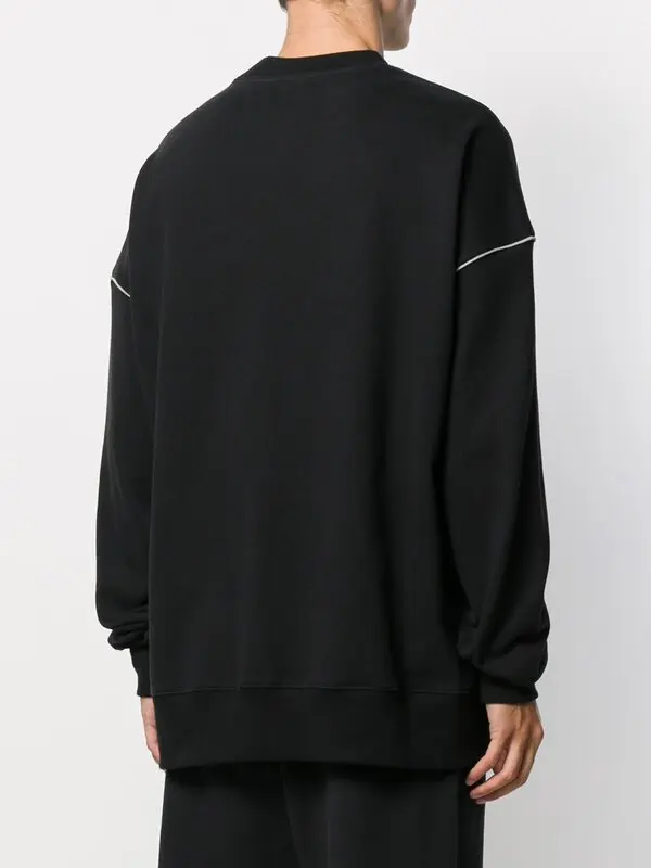 We11Done Logo Print Sweatshirt - Black