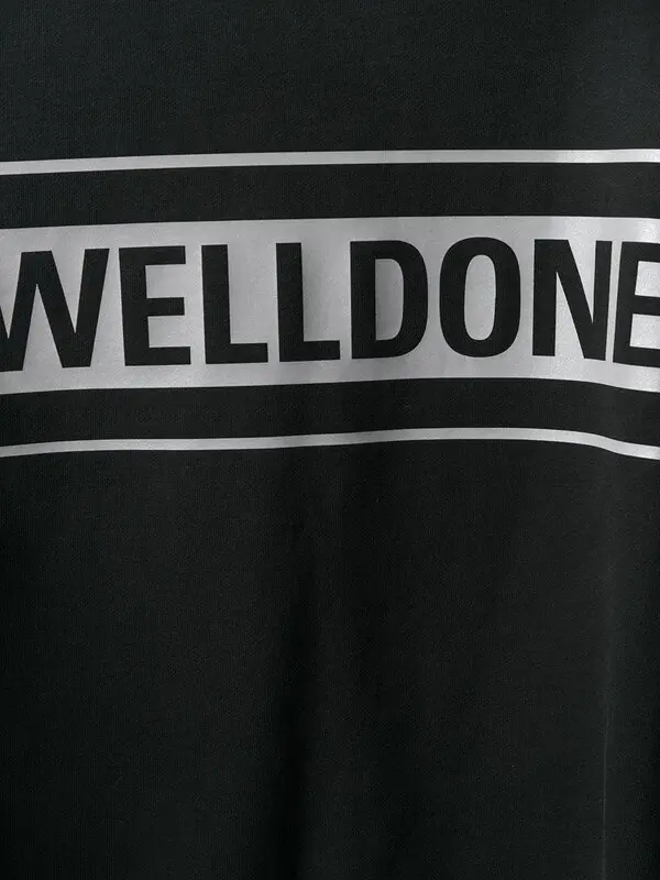 We11Done Logo Print Sweatshirt - Black