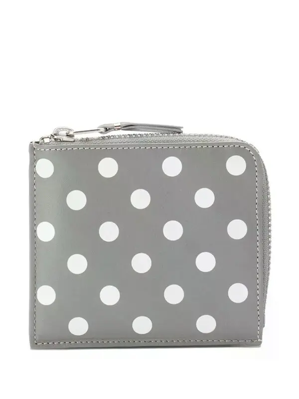 Comme Des Garçons Polka Dots Wallet - Grey