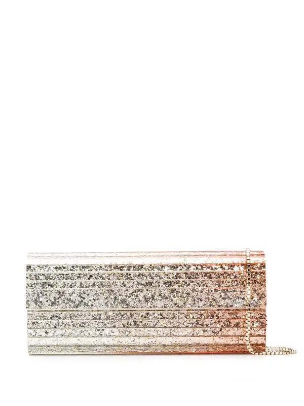 JIMMY CHOO Sweetie Glitter Clutch - Gold