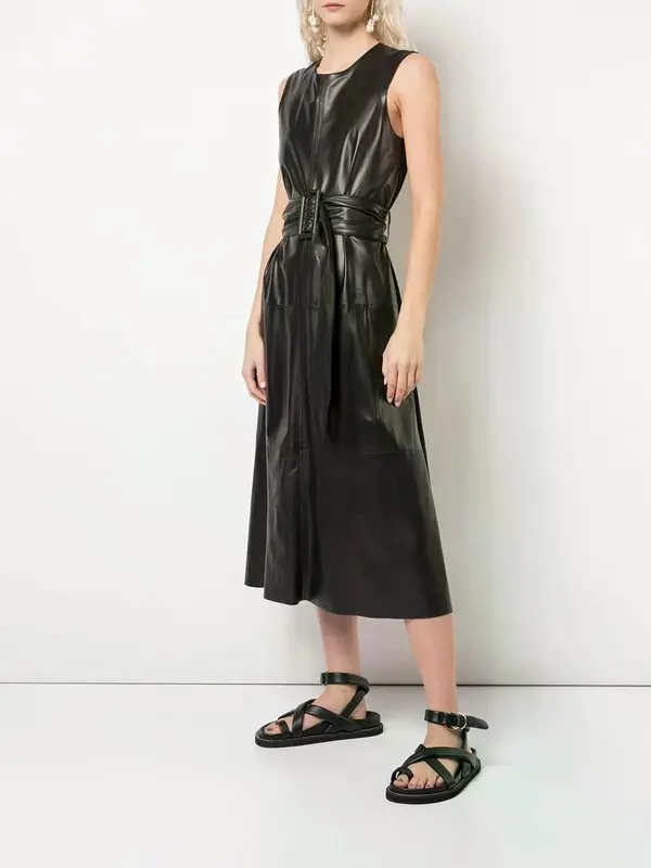 Brunello Cucinelli Textured Belted Maxi Dress