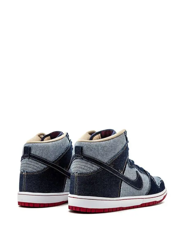 Nike Sb Dunk High Qs Reese Forbes Denim Sneakers