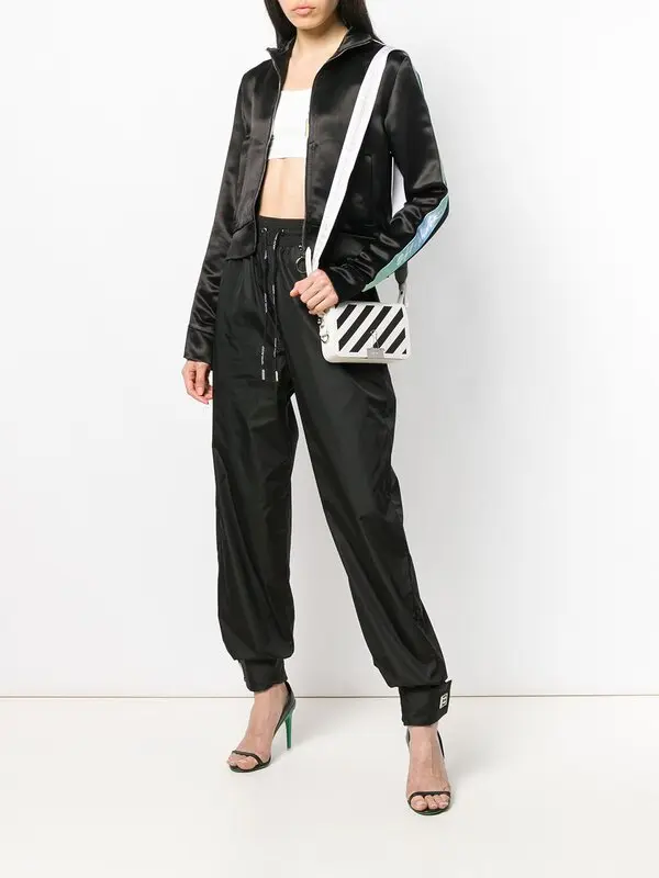 Off-White Contrast Stripe Zip-front Jacket