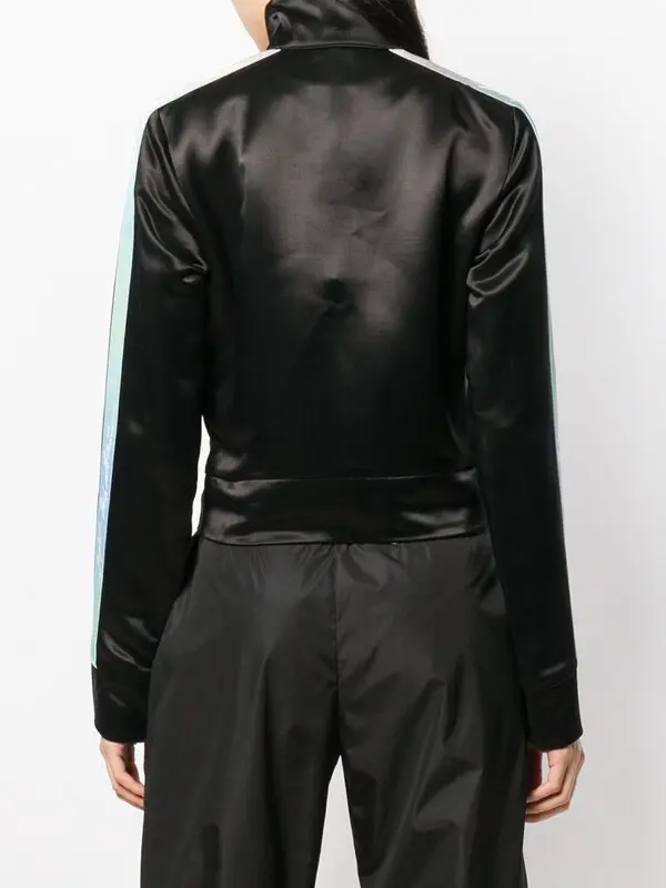 Off-White Contrast Stripe Zip-front Jacket