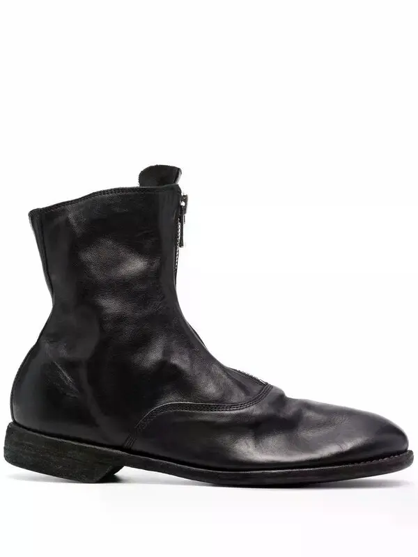 Guidi Zip Front Ankle Boots