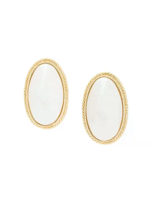 Givenchy Oval Clip-on Earrings - Gold