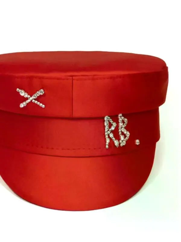Ruslan Baginskiy Embellished Logo Plaque Hat - Red