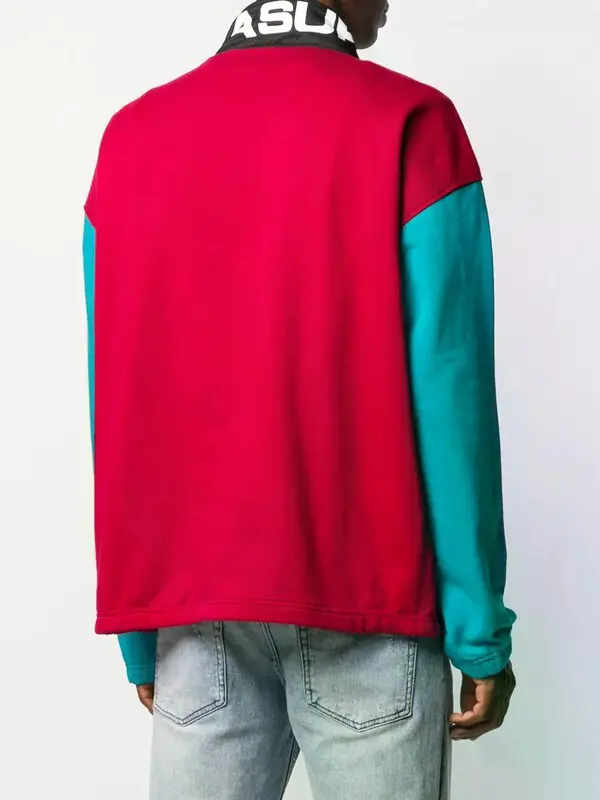PLEASURES Contrast Panel Fleece Sweatshirt