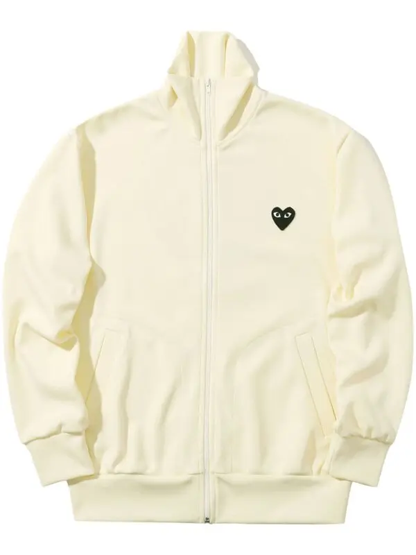 Play Comme Des Garcon Big Heart Zip-up Sweatshirt